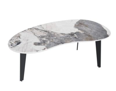 Table basse SILVERSTONE MARBRE CALCATTA PIEDS PLEINS - Akante